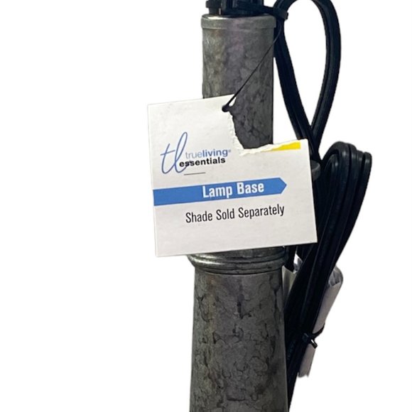 Other | True Living Essentials Silver Marble Lamp Base 14 Talllamp ...